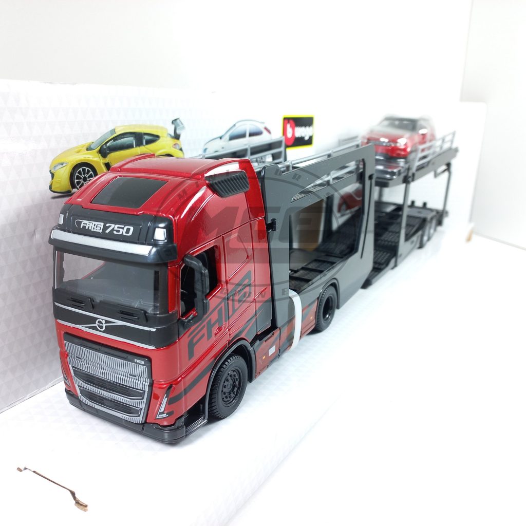 1/43 Truck trailer Volvo FH16 GL 750 XXL rojo red + Land Rover LRX ...